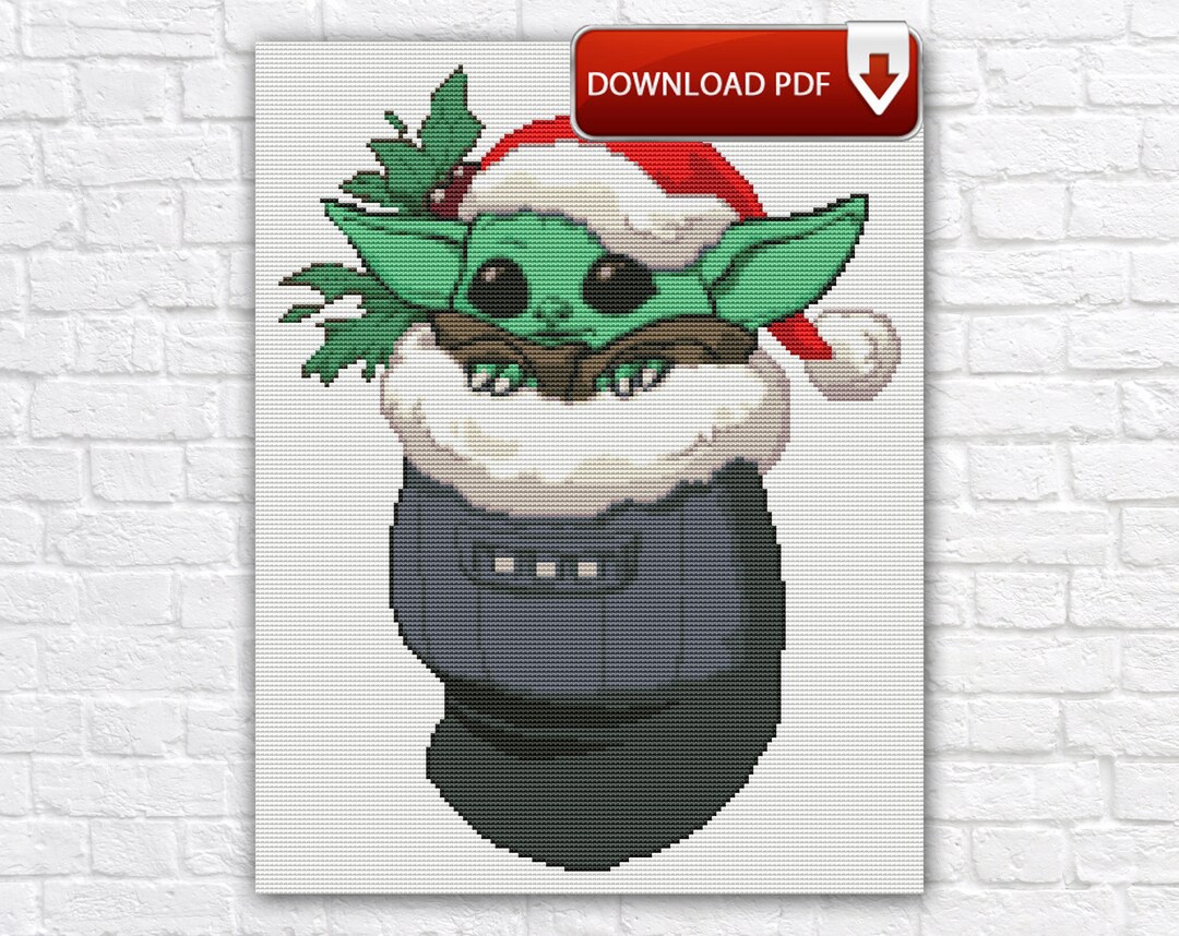 Yoda Cross Stitch Pattern / Star Wars Cross Stitch Pattern / Christmas ...