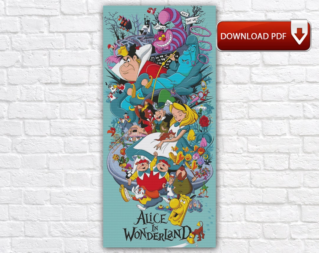 Alice in Wonderland Cross Stitch Pattern / Alice Cross Stitch PDF Chart ...