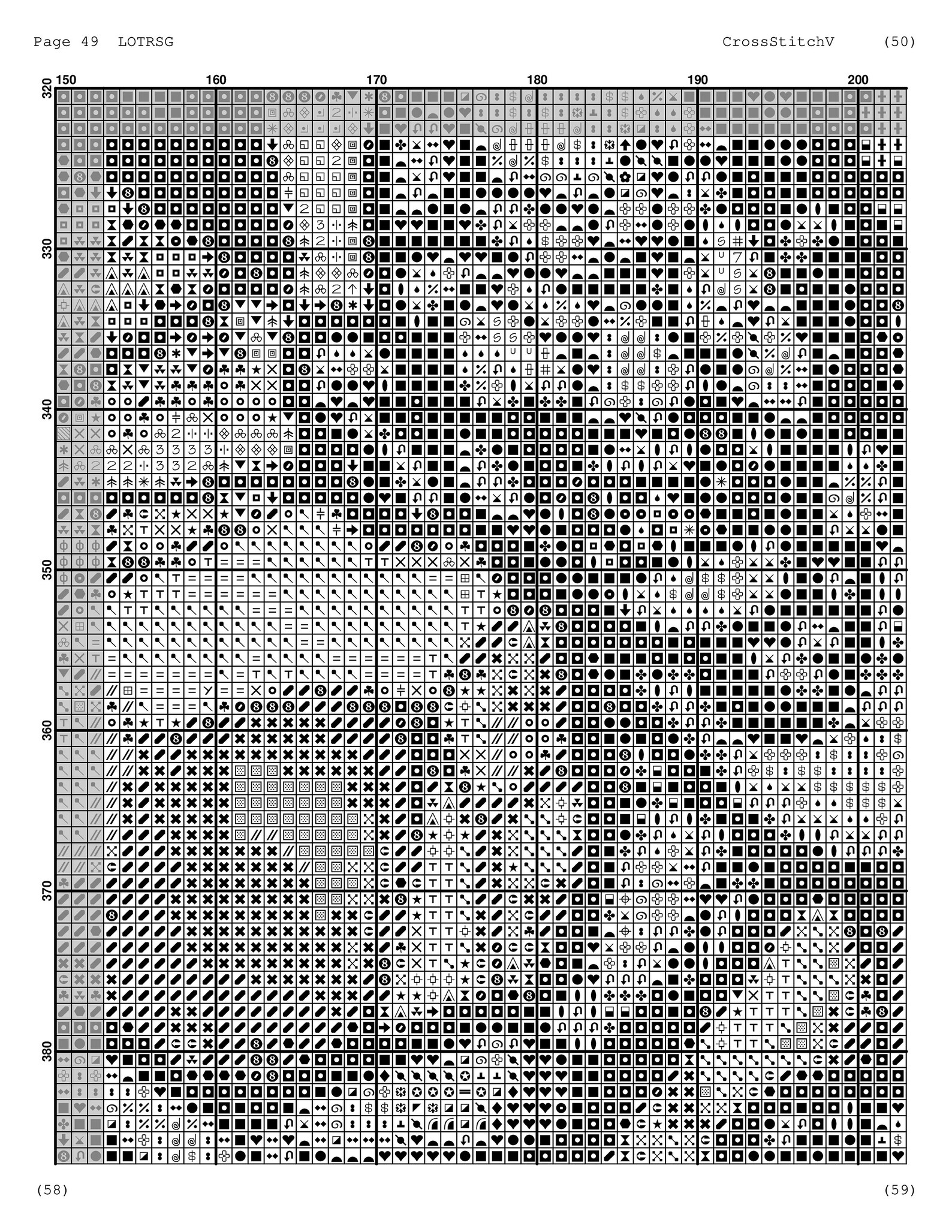 Lord of the Rings Stained Glass Cross Stitch Pattern / Hobbit Movie PDF ...