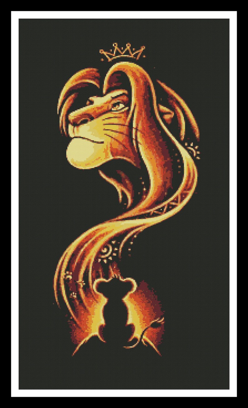 Lion King Counted Cross Stitch Pattern / Lion King Cross Stitch Chart ...
