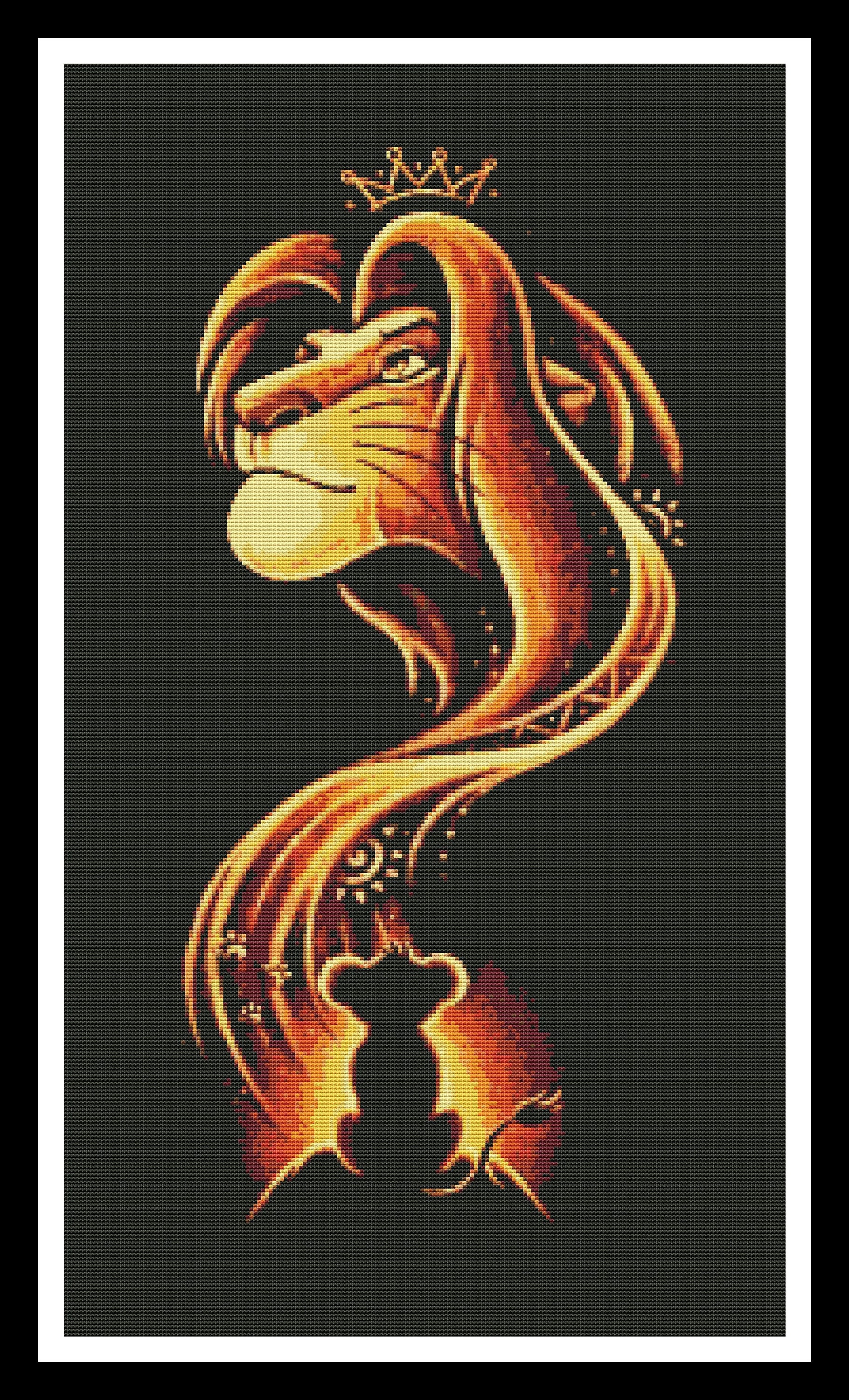 Lion King Cross Stitch Pattern / Lion King Cross Stitch Chart / Simba ...