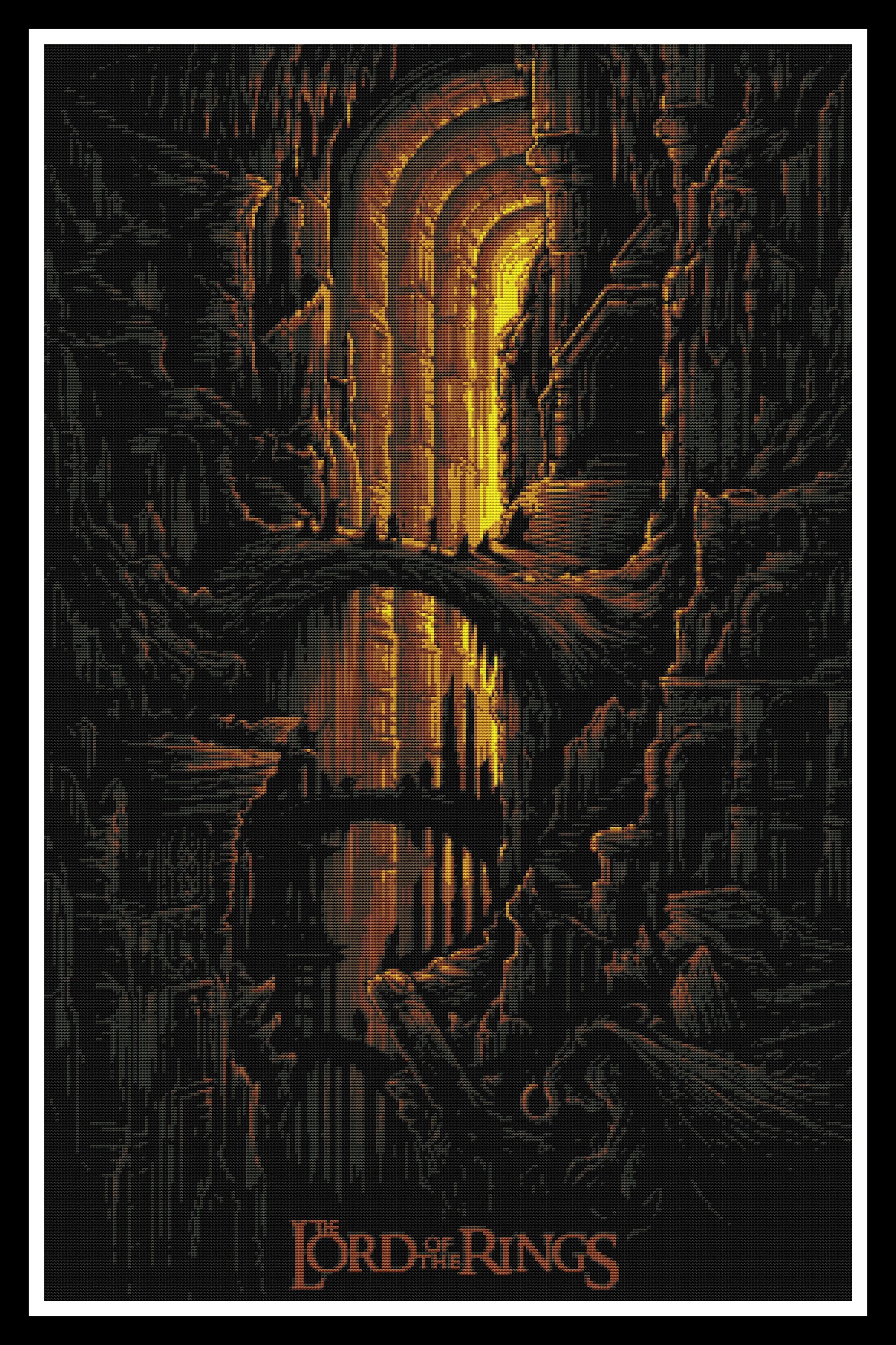 Lord of the Rings Cross Stitch Pattern / Fellowship of the Ring Cross ...