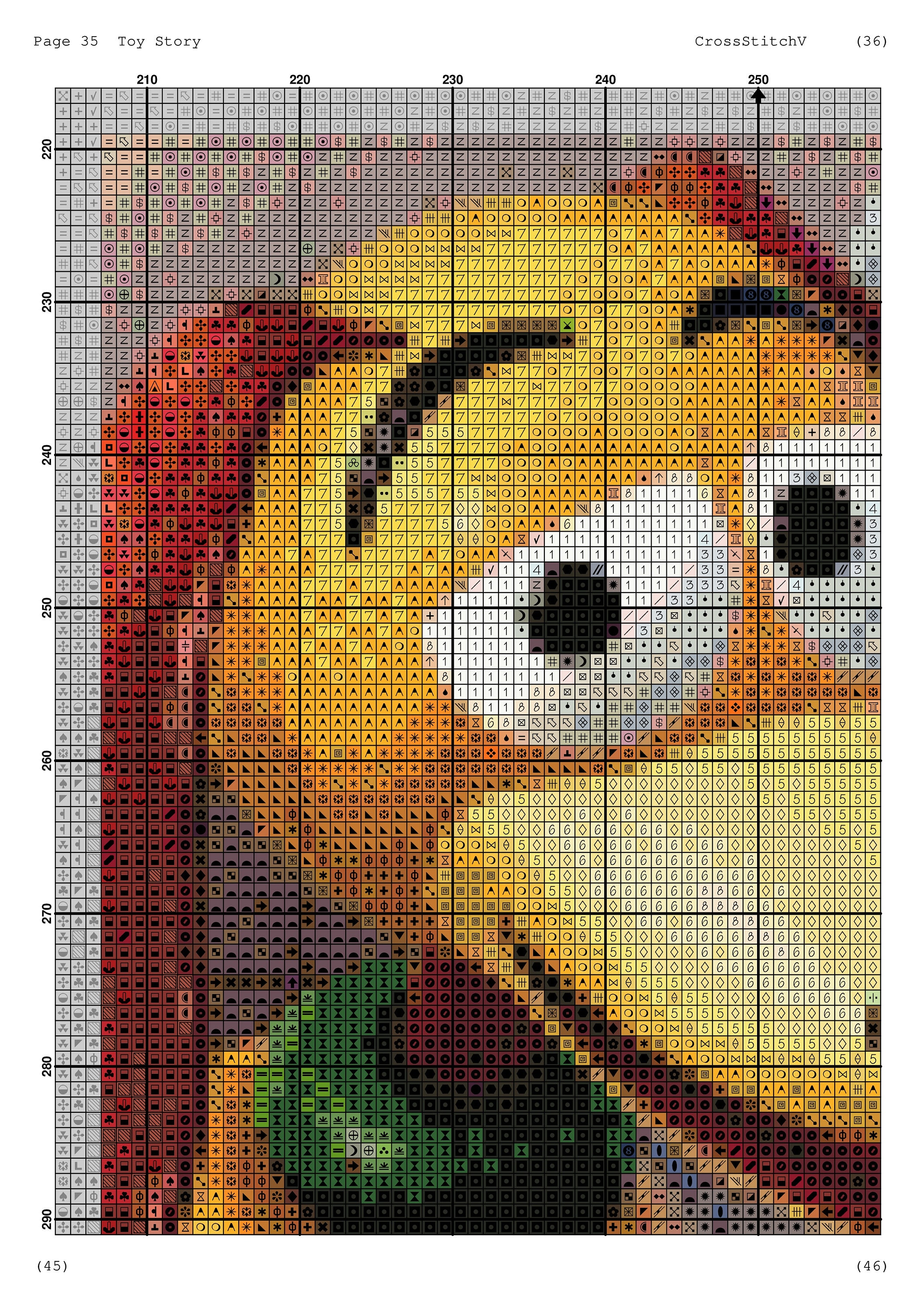 Toy Story Cross Stitch Pattern / Cartoon Cross Stitch Pattern / Toy ...