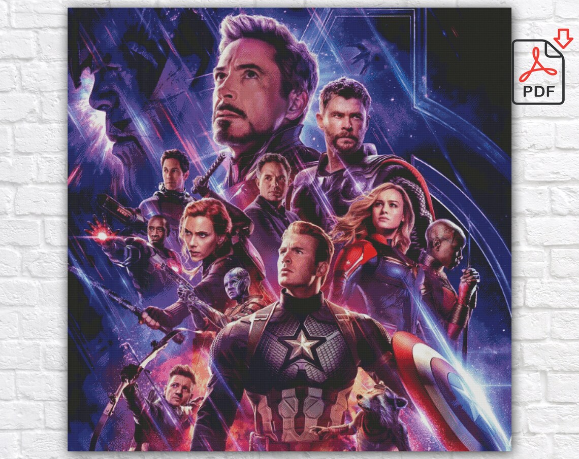 Avengers Cross Stitch Pattern / Marvel Cross Stitch Pattern / Marvel ...