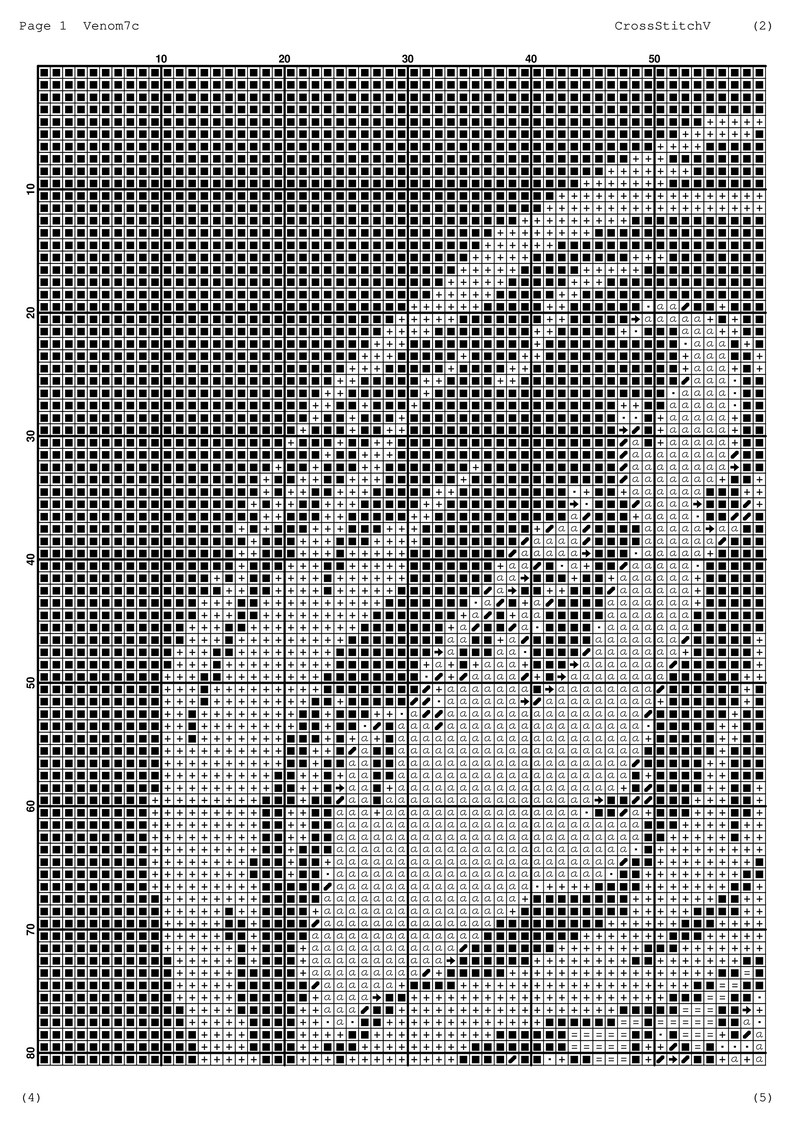 Venom Cross Stitch Pattern / Avengers Cross Stitch Pattern / Marvel ...