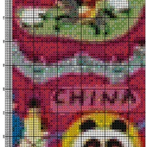 World Map Cross Stitch Pattern, Ocean Map Embroidery PDF Chart, Instant ...