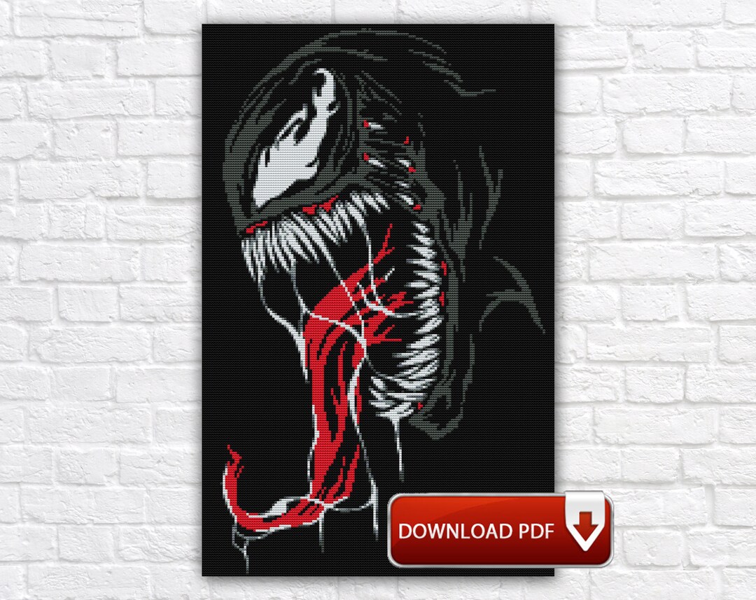 Venom Cross Stitch Pattern / Avengers Cross Stitch Pattern / Marvel ...