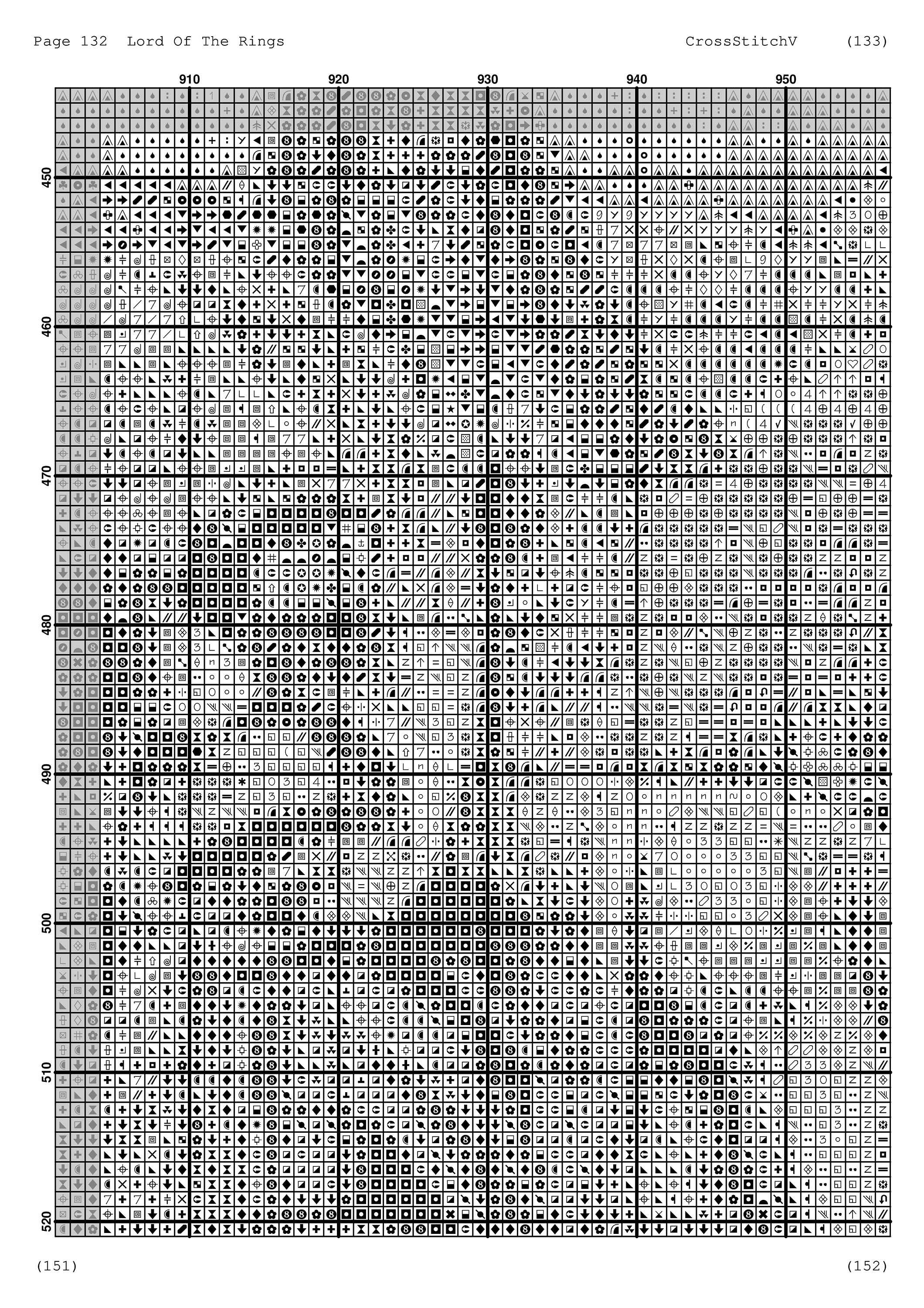 Lord of the Rings Cross Stitch Pattern, the Two Towers Embroidery ...