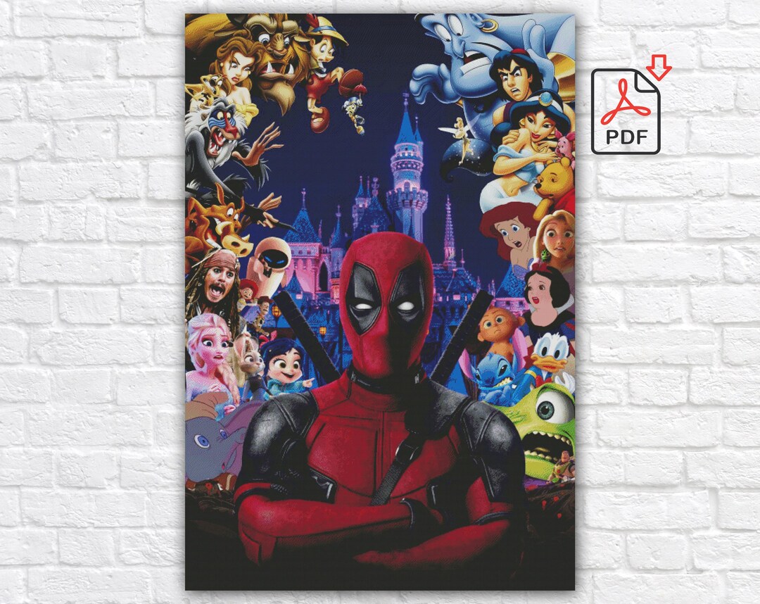 Deadpool Cross Stitch Pattern / Cartoon Cross Stitch Pattern / Avengers ...
