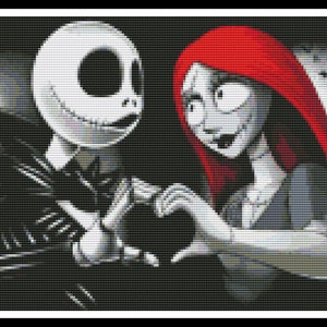 Jack and Sally Cross Stitch Pattern / Nightmare Before Christmas Cross ...