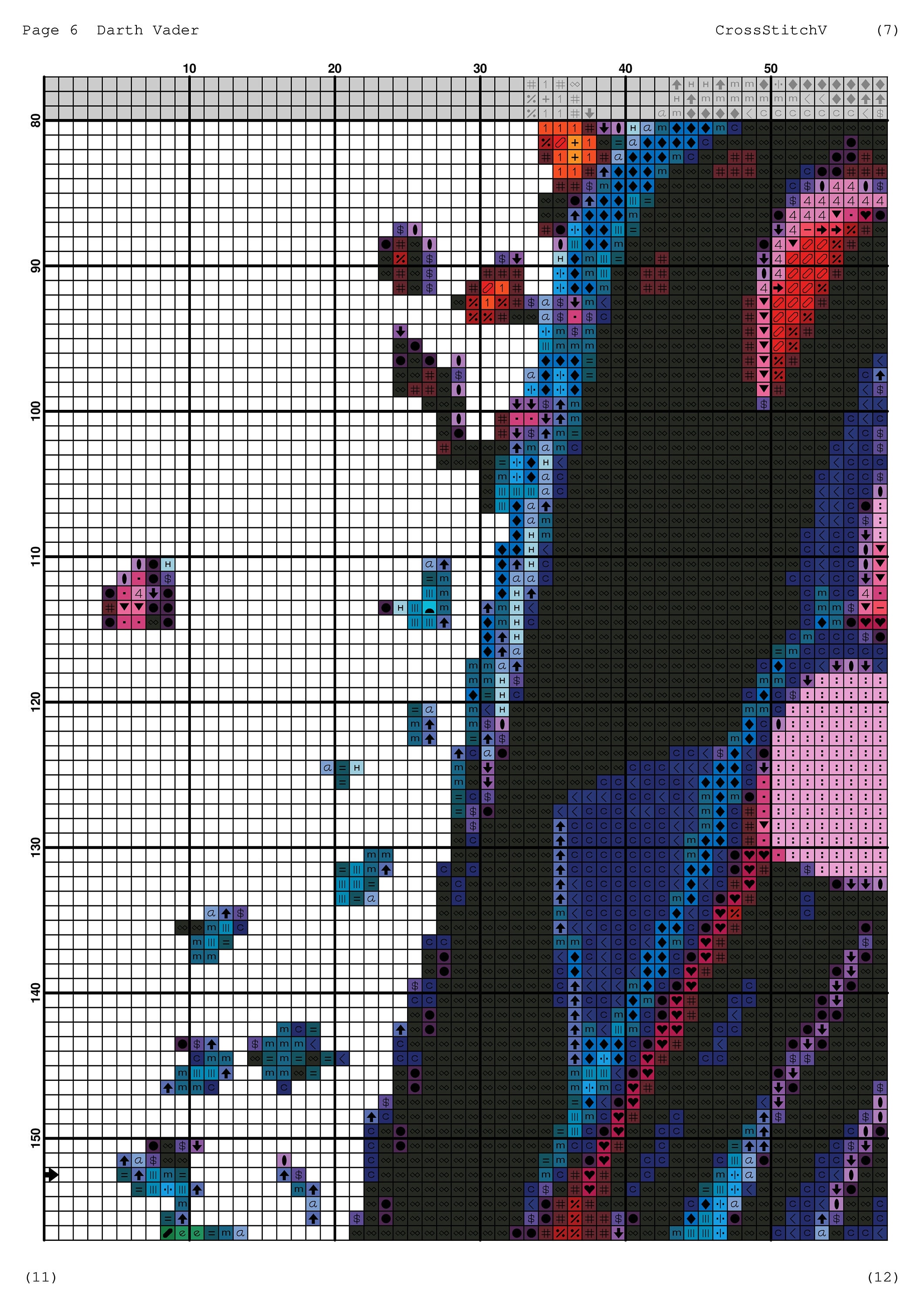 Darth Vader Cross Stitch Pattern / Star Wars Cross Stitch Pattern ...