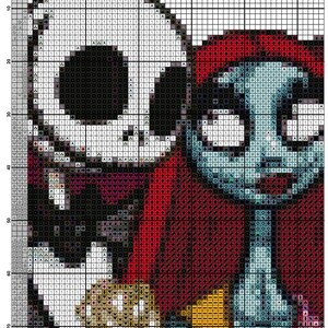 Jack and Sally Cross Stitch Pattern / Nightmare Before Christmas Cross ...