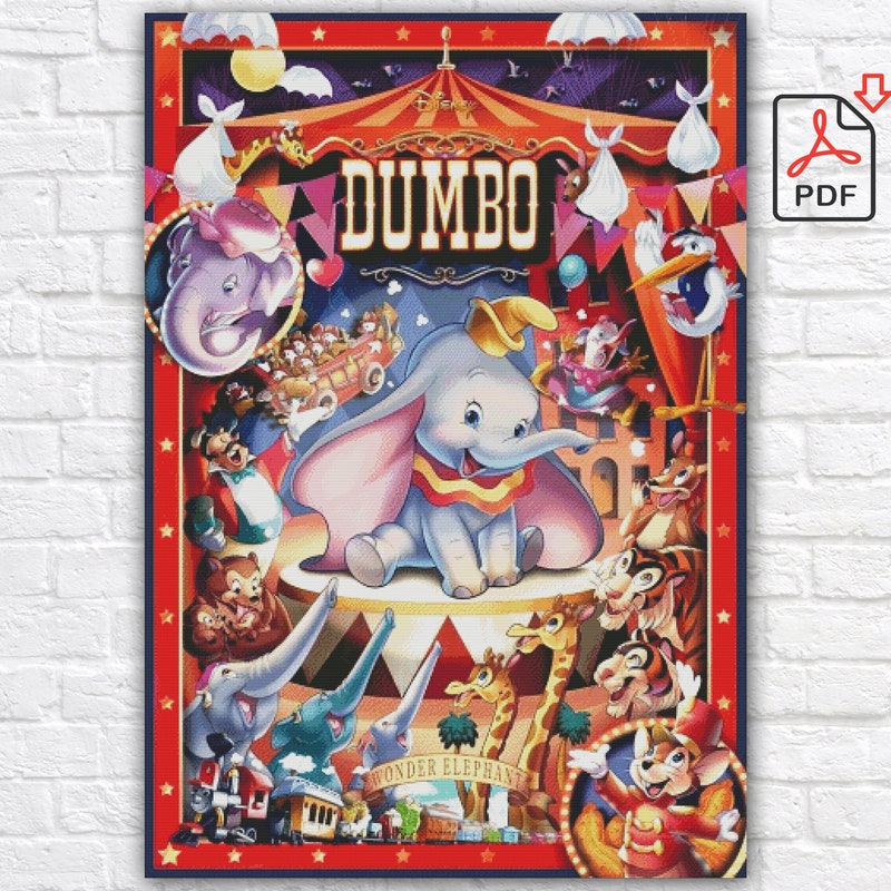 Dumbo Cross Stitch Pattern - Etsy