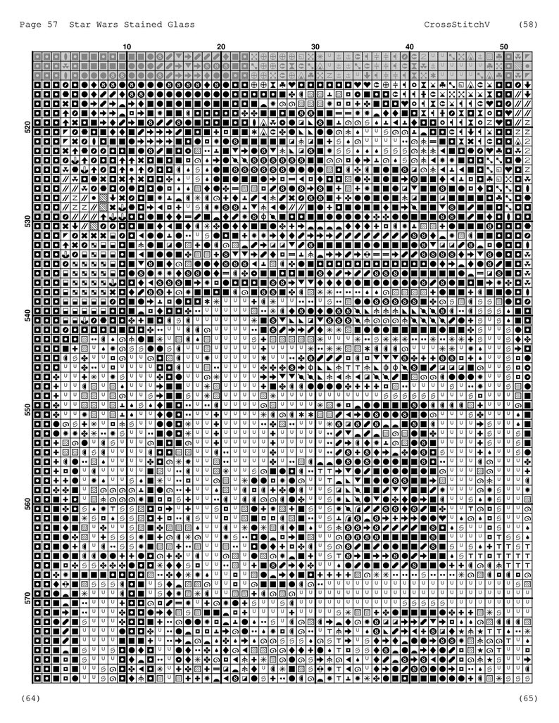 Star Wars Counted Cross Stitch Pattern / Star Wars Stained Glass ...