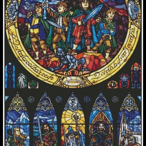 Lord of the Rings Stained Glass Cross Stitch Pattern / Hobbit Movie PDF ...