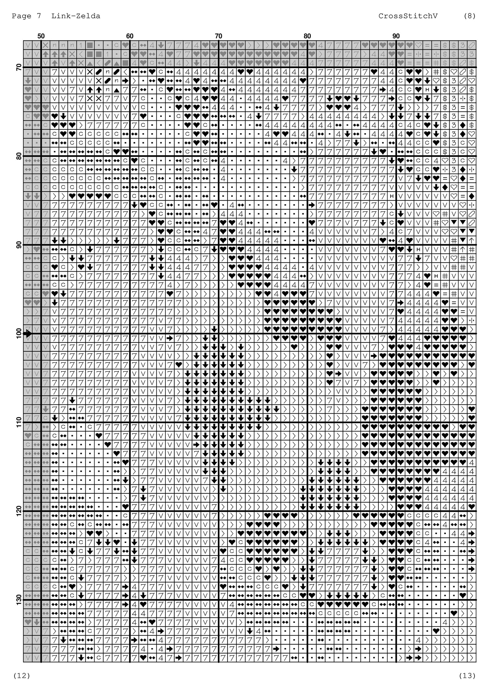 Legend of Zelda Cross Stitch Pattern / Link Cross Stitch Pattern ...