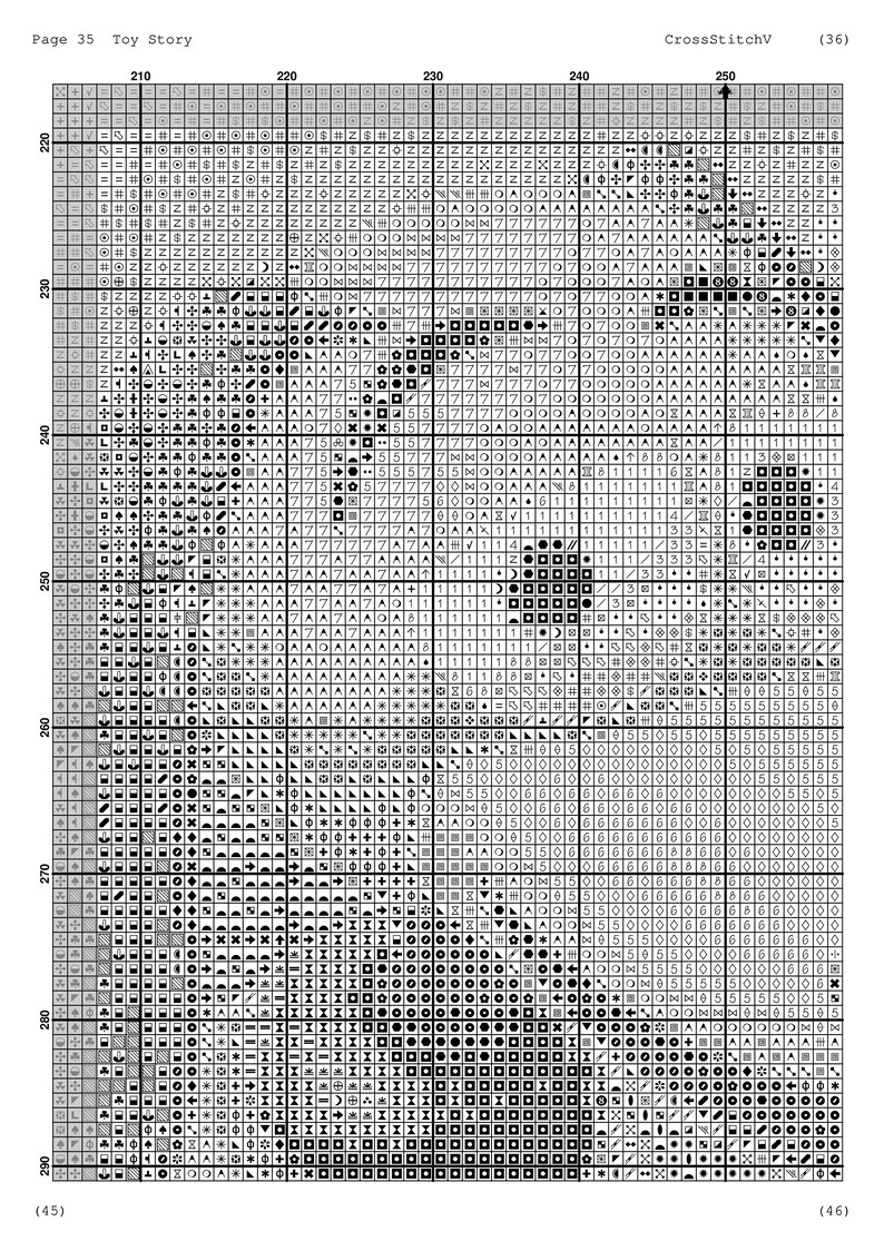 Toy Story Cross Stitch Pattern / Cartoon Cross Stitch Pattern / Toy ...