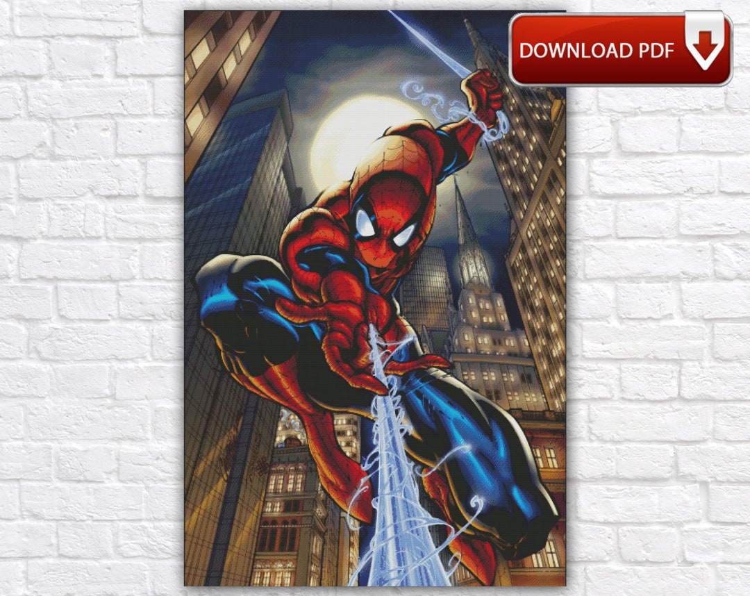 Spider Man Cross Stitch Pattern / Marvel Cross Stitch Pattern / Spider ...