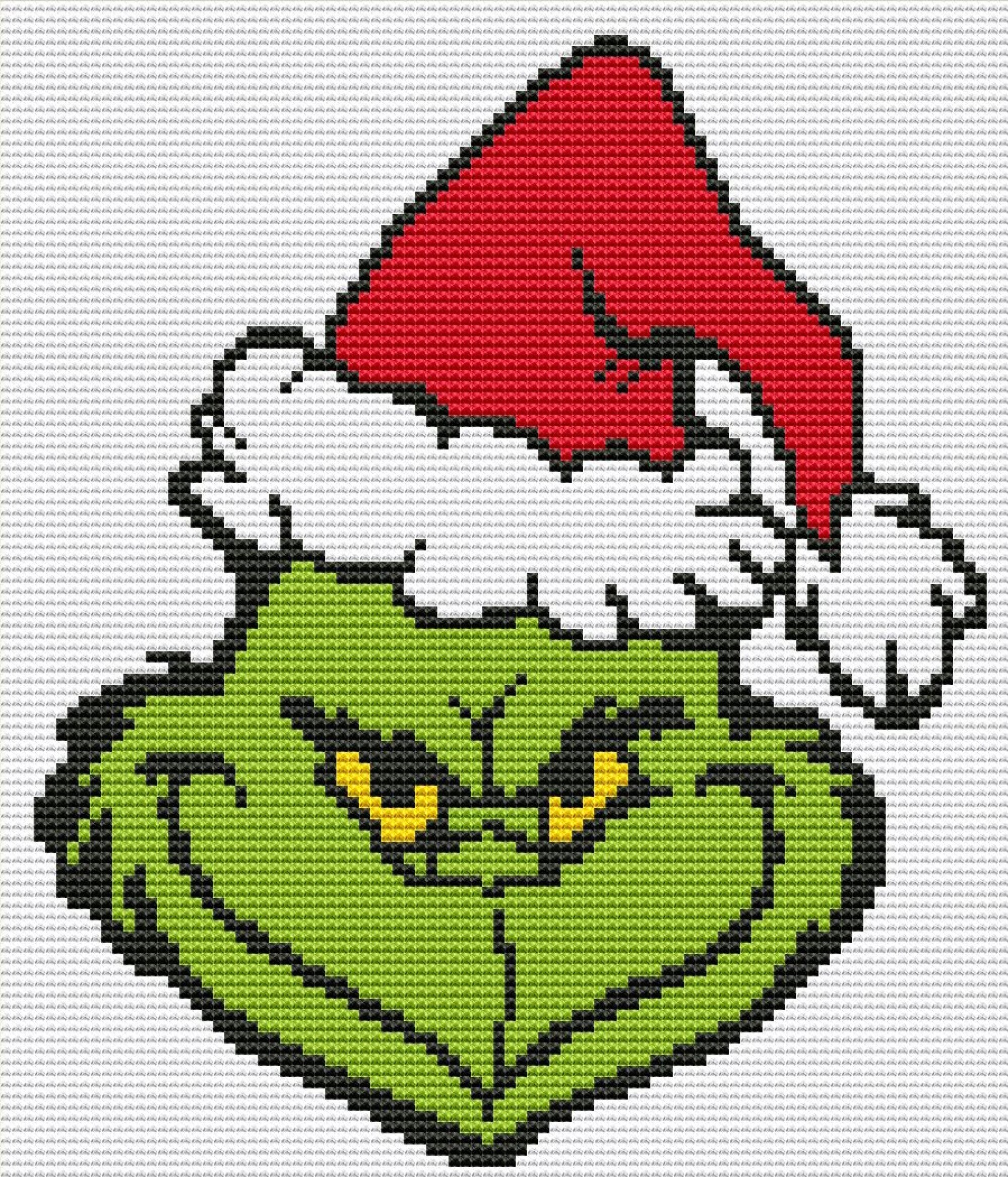 Grinch Cross Stitch Pattern / Christmas Cross Stitch Pattern ...