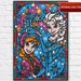 Frozen Stained Glass Cross Stitch Pattern / Elsa and Anna Cross Stitch ...
