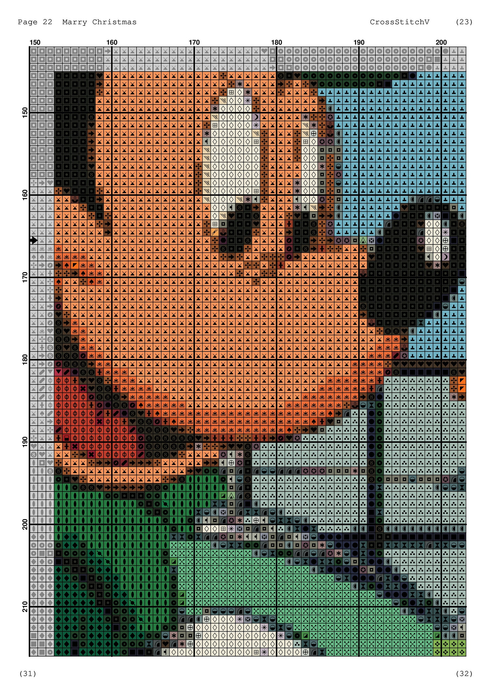 Mickey Mouse Cross Stitch Pattern / Christmas Cross Stitch Pattern ...