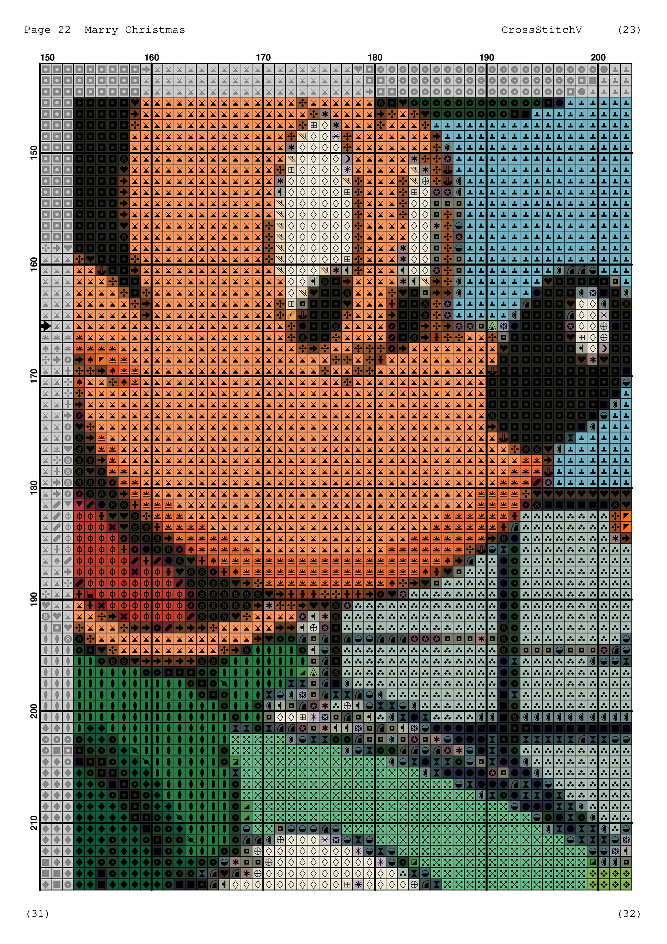 Mickey Mouse Cross Stitch Pattern / Christmas Cross Stitch Pattern ...