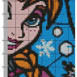Frozen Stained Glass Cross Stitch Pattern / Elsa and Anna Cross Stitch ...