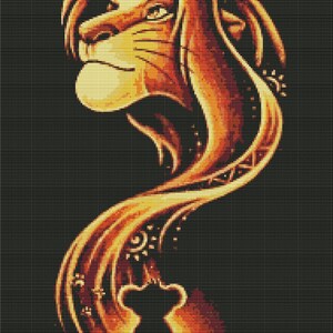 Lion King Counted Cross Stitch Pattern / Lion King Cross Stitch Chart ...
