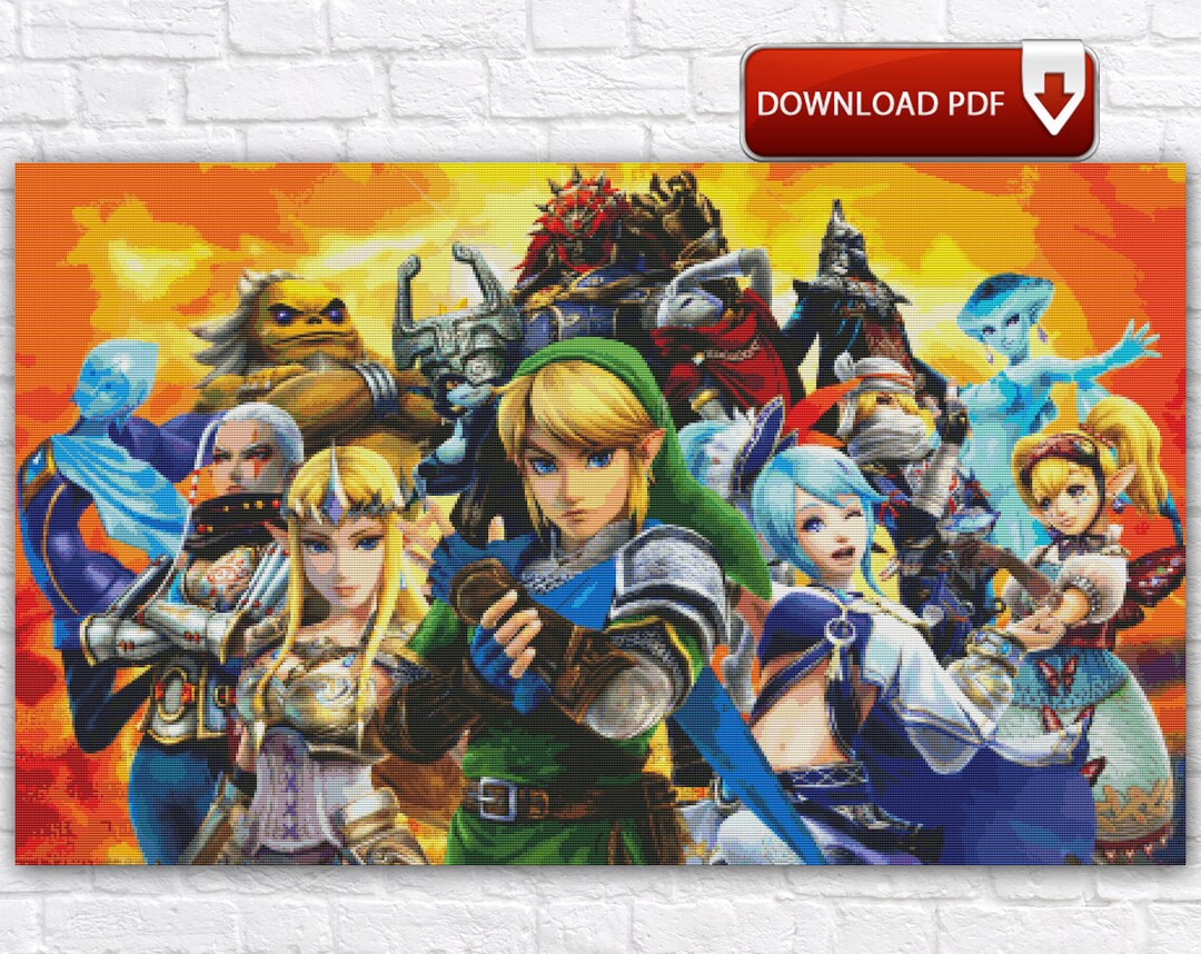 Legend of Zelda Cross Stitch Pattern / Twilight Princess Zelda Cross ...