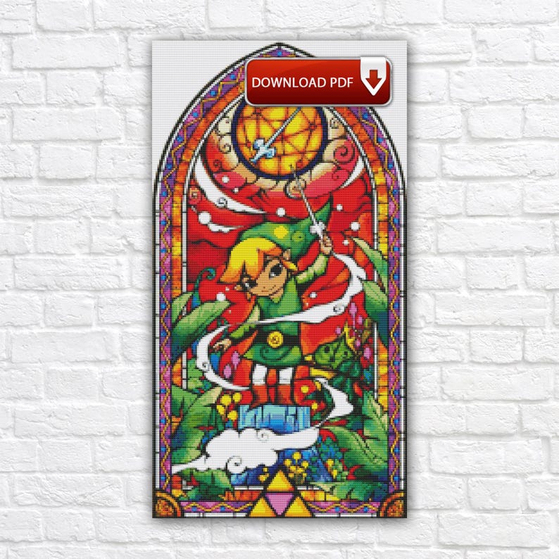 Legend of Zelda Cross Stitch PDF Pattern: Link Anime Video Game ...