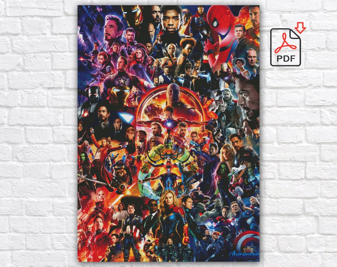Avengers Cross Stitch Pattern / Marvel Cross Stitch Pattern / Marvel ...