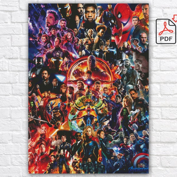 Super Hero Cross Stitch Pattern - Etsy