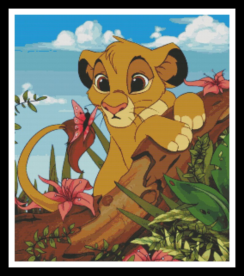 Lion King Cross Stitch Pattern: Simba and Mufasa (PDF Chart) - Etsy ...