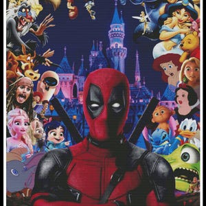 Deadpool Cross Stitch Pattern / Cartoon Cross Stitch Pattern / Avengers ...
