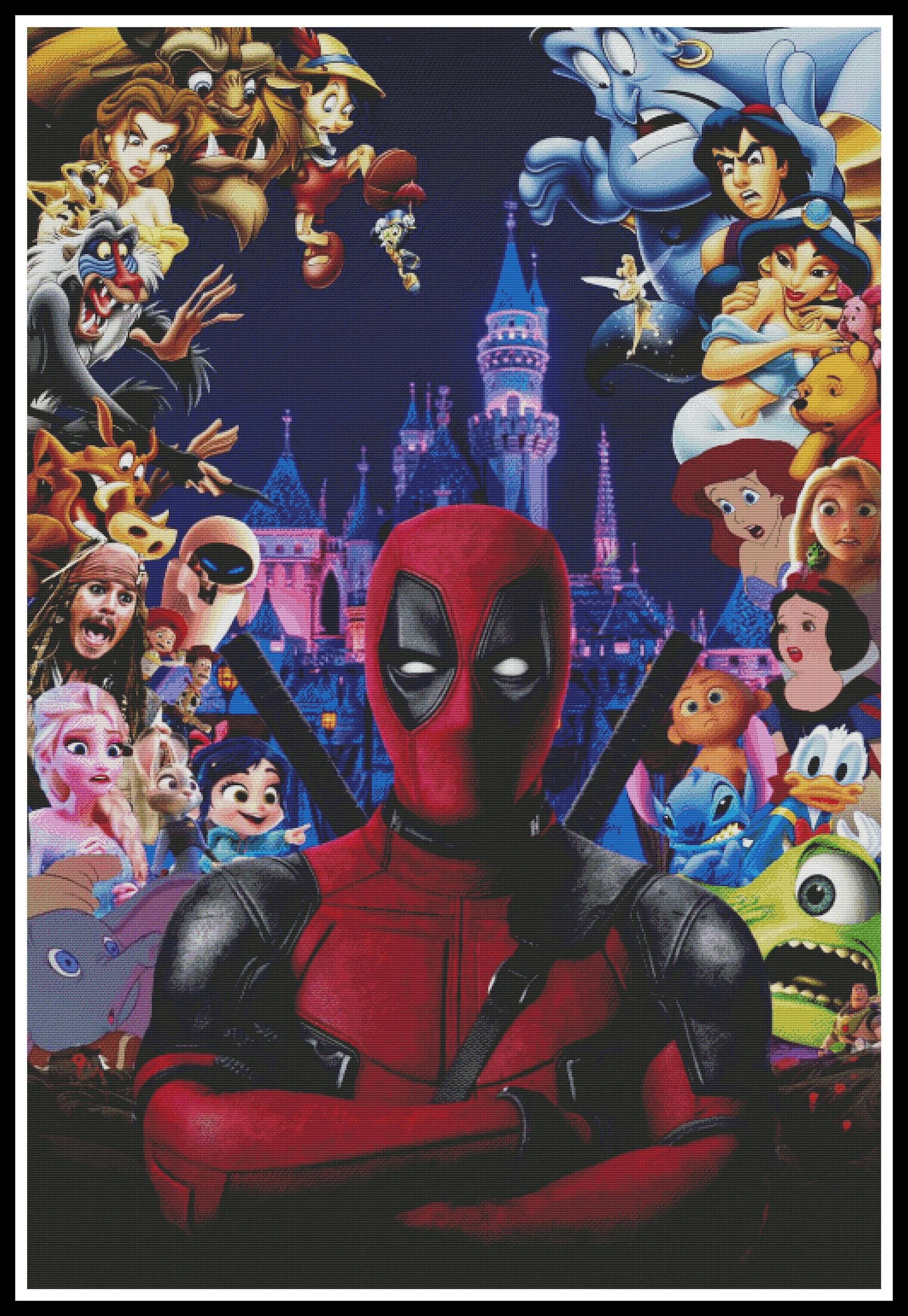 Deadpool Cross Stitch Pattern / Cartoon Cross Stitch Pattern / Avengers ...