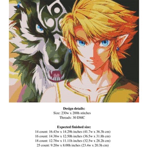Legend of Zelda Cross Stitch Pattern / Link Cross Stitch Pattern ...