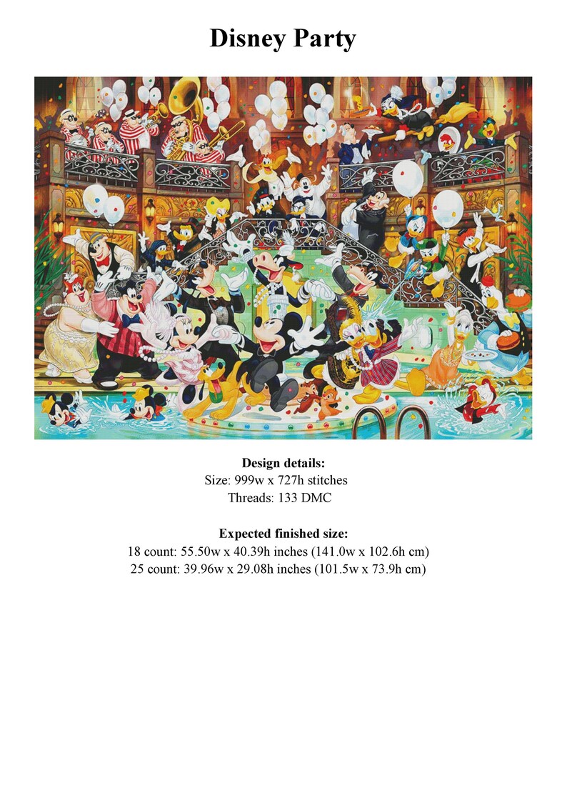 Cartoon Characters Cross Stitch Pattern / Mickey Mouse Cross Stitch ...