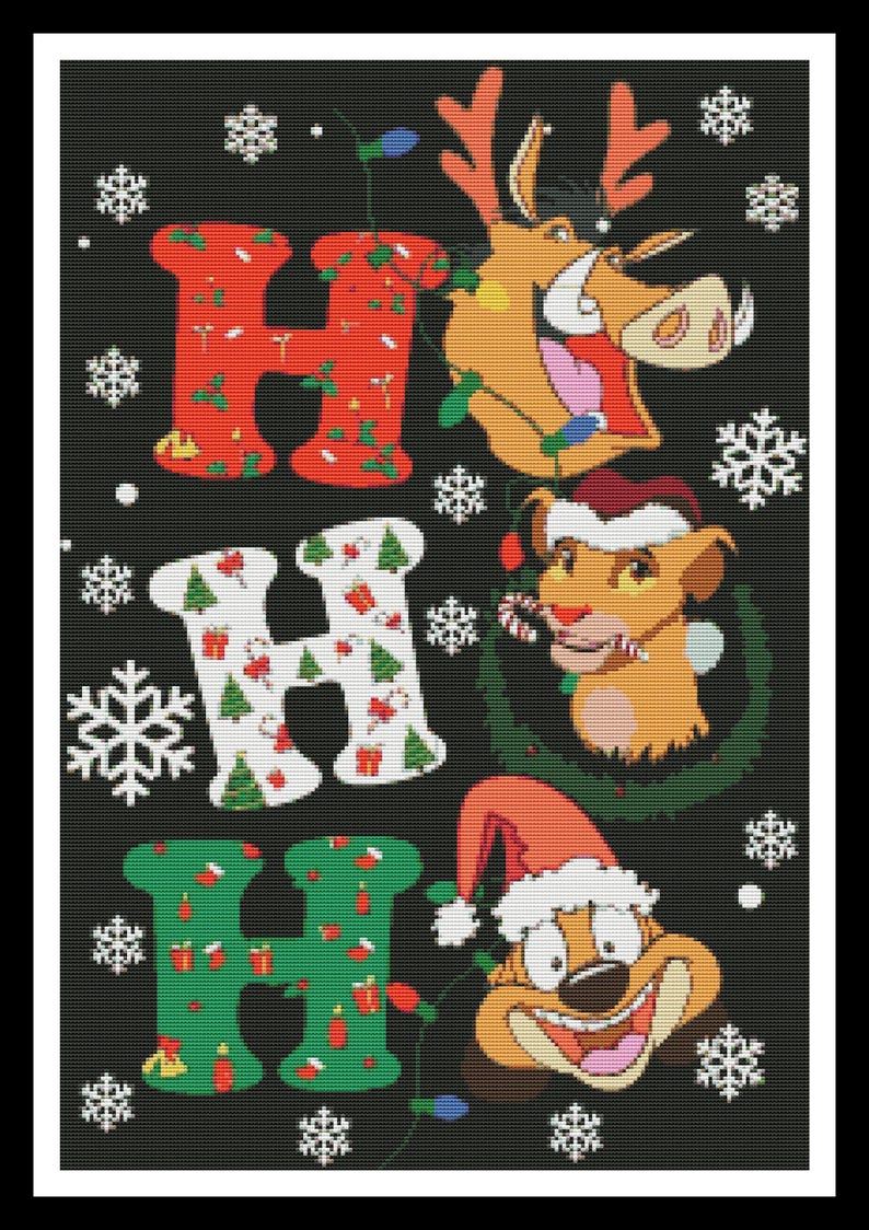 Lion King Cross Stitch Pattern / Christmas Cross Stitch Pattern / Simba ...