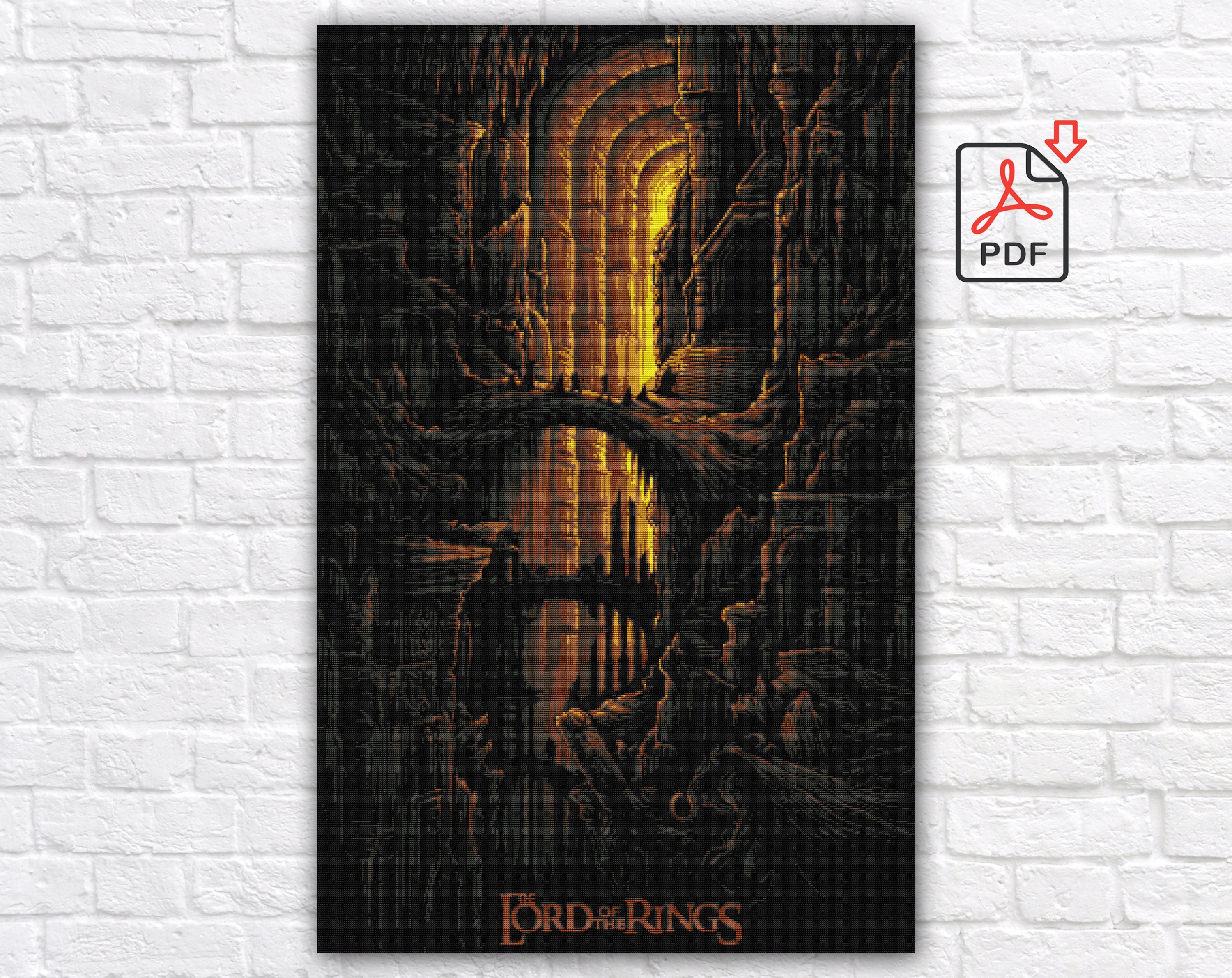 Lord of the Rings Cross Stitch Pattern / Fellowship of the Ring Cross ...