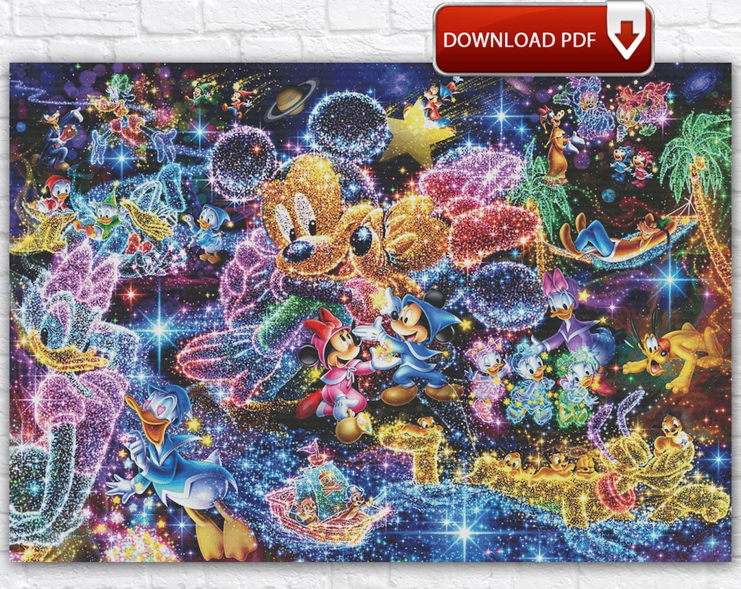 Cartoon Characters Cross Stitch Pattern / Large Cartoon PDF Cross ...