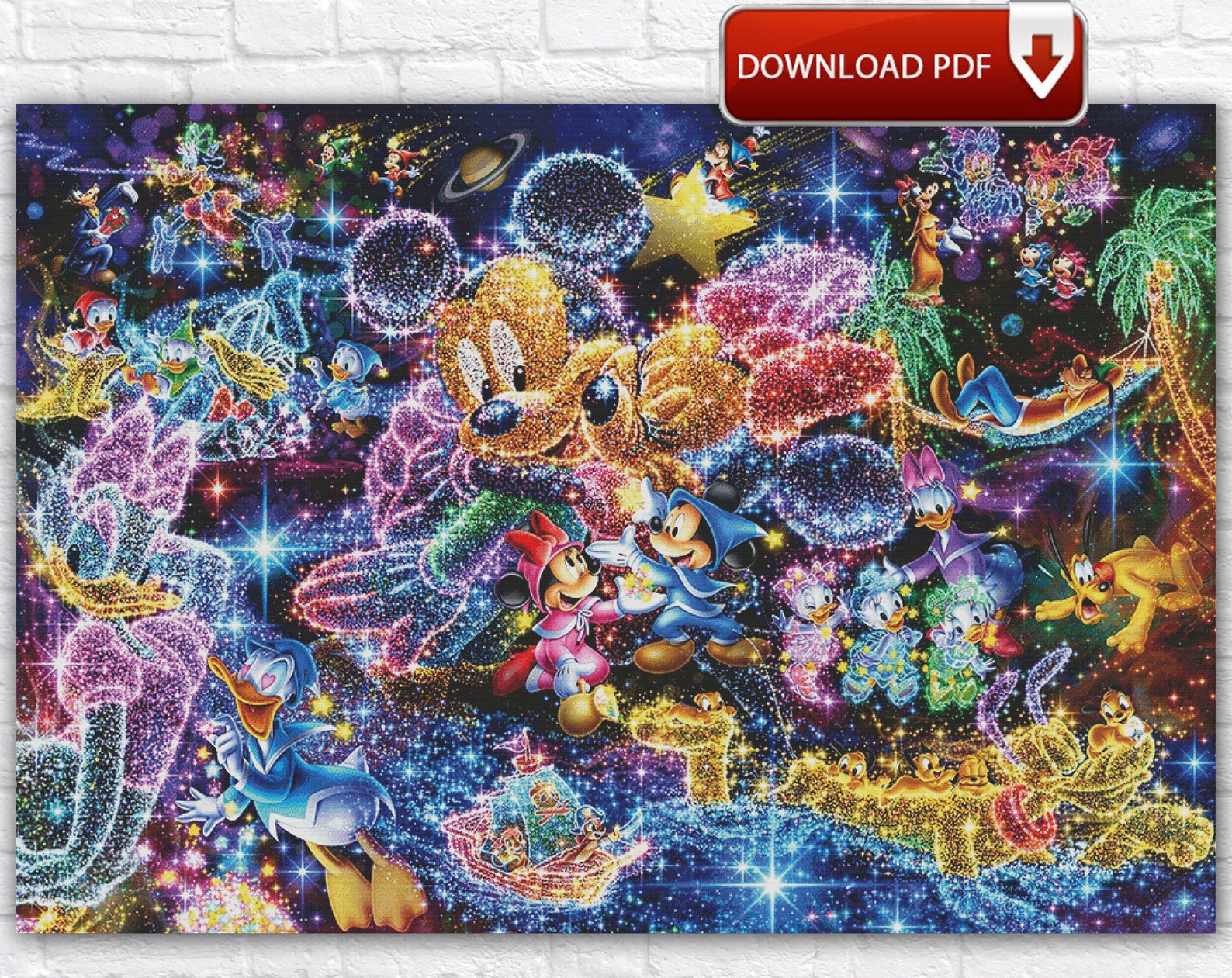 Cartoon Characters Cross Stitch Pattern / Large Cartoon PDF Cross ...