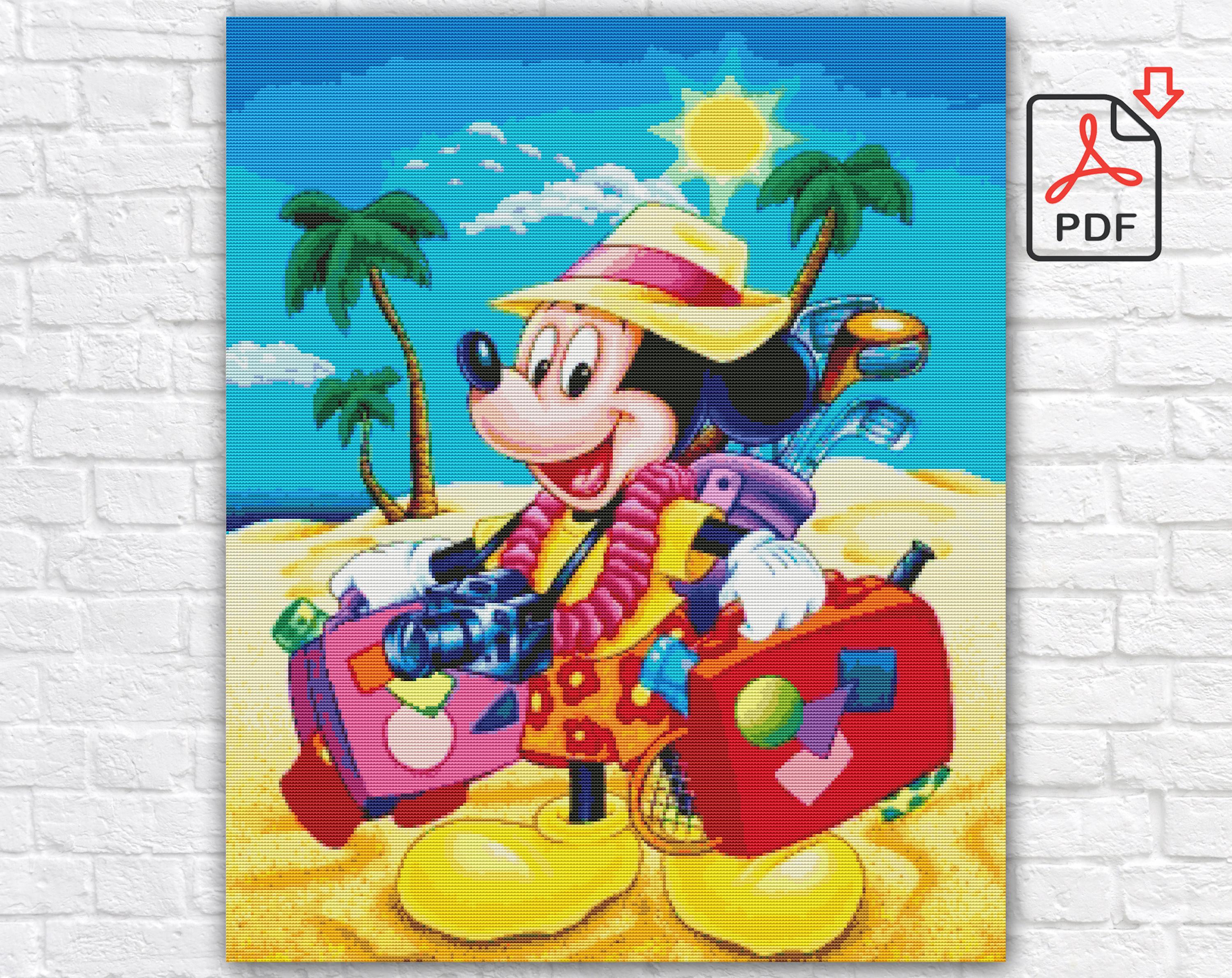 Mickey Mouse Cross Stitch Pattern / Cartoon Cross Stitch Pattern ...