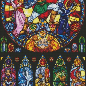 Legend of Zelda Cross Stitch Pattern / Twilight Princess Zelda Stained ...