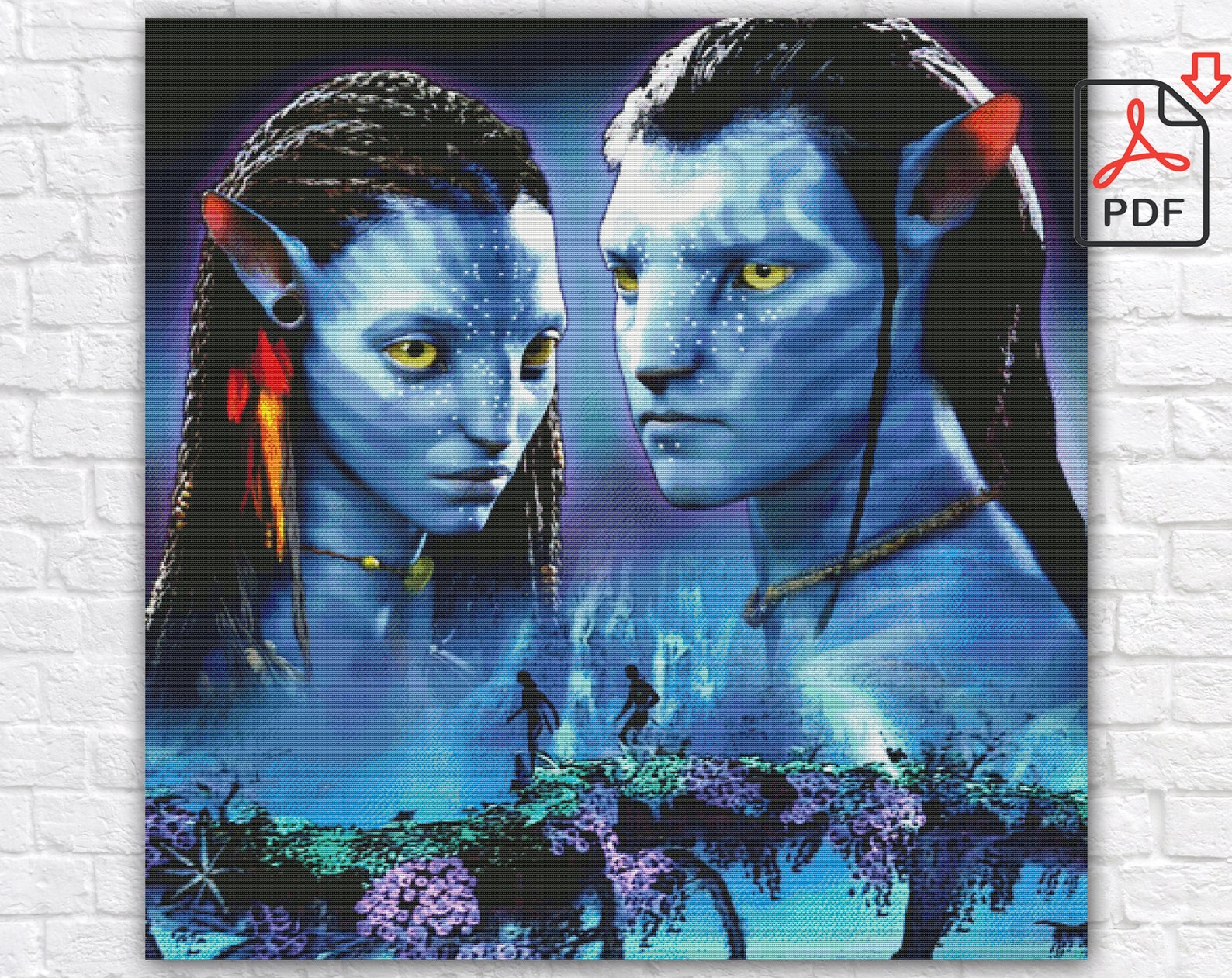 Avatar Cross Stitch Pattern / Avatar Cross Stitch Chart / Pandora Na'vi ...