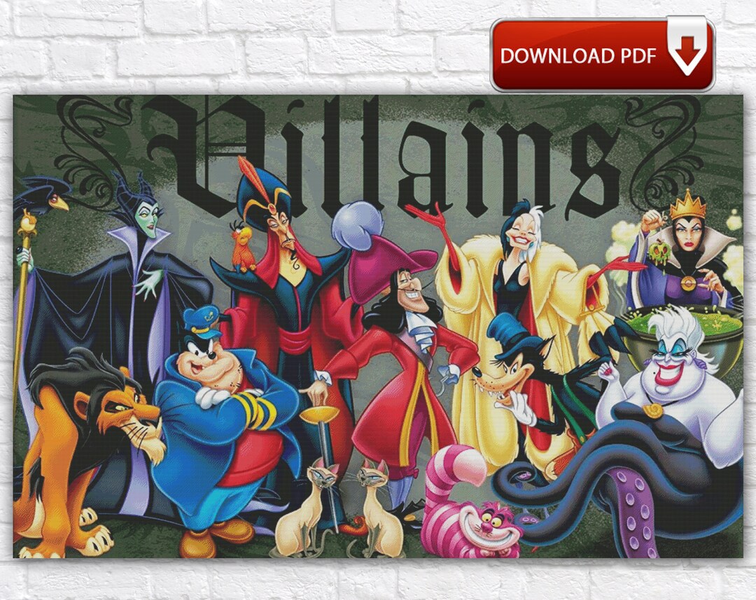 Villains Cross Stitch Pattern / Maleficent Cross Stitch Pattern ...