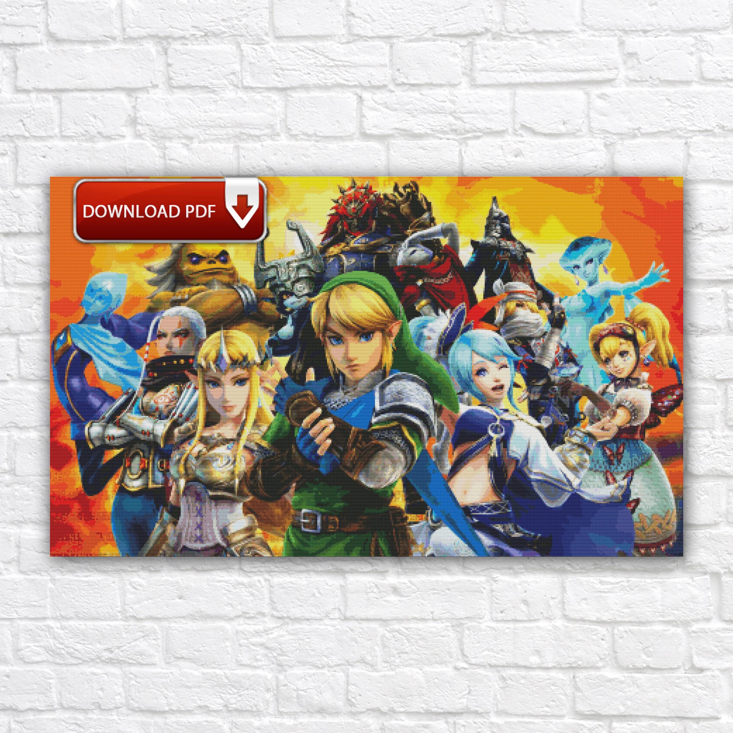 Legend of Zelda Cross Stitch Pattern / Twilight Princess Zelda Cross ...