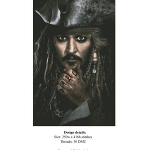 Johnny Depp Cross Stitch Pattern / Johnny Depp PDF Cross Stitch Chart ...