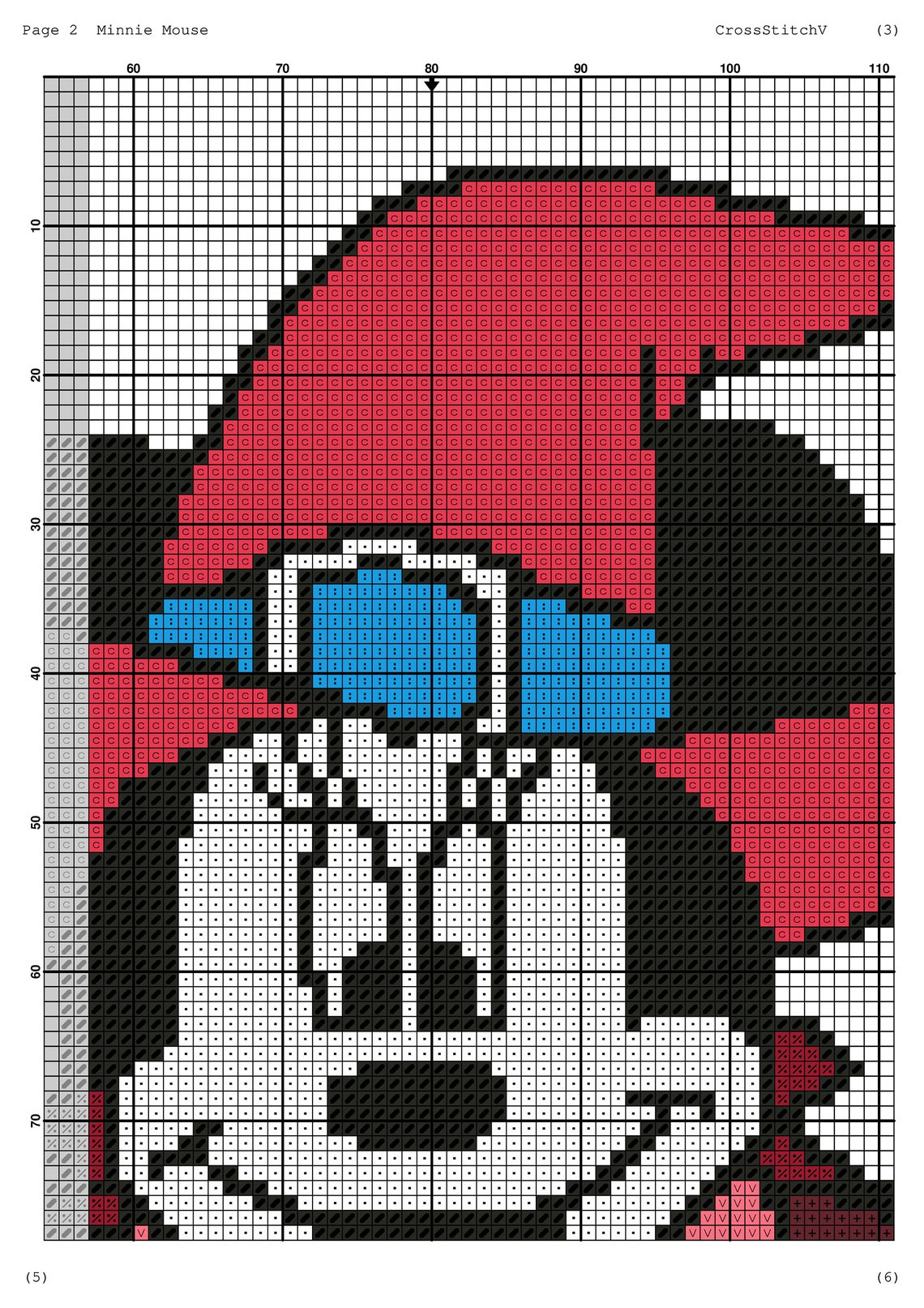 Minnie Mouse Cross Stitch Pattern / Halloween Cross Stitch Pattern ...