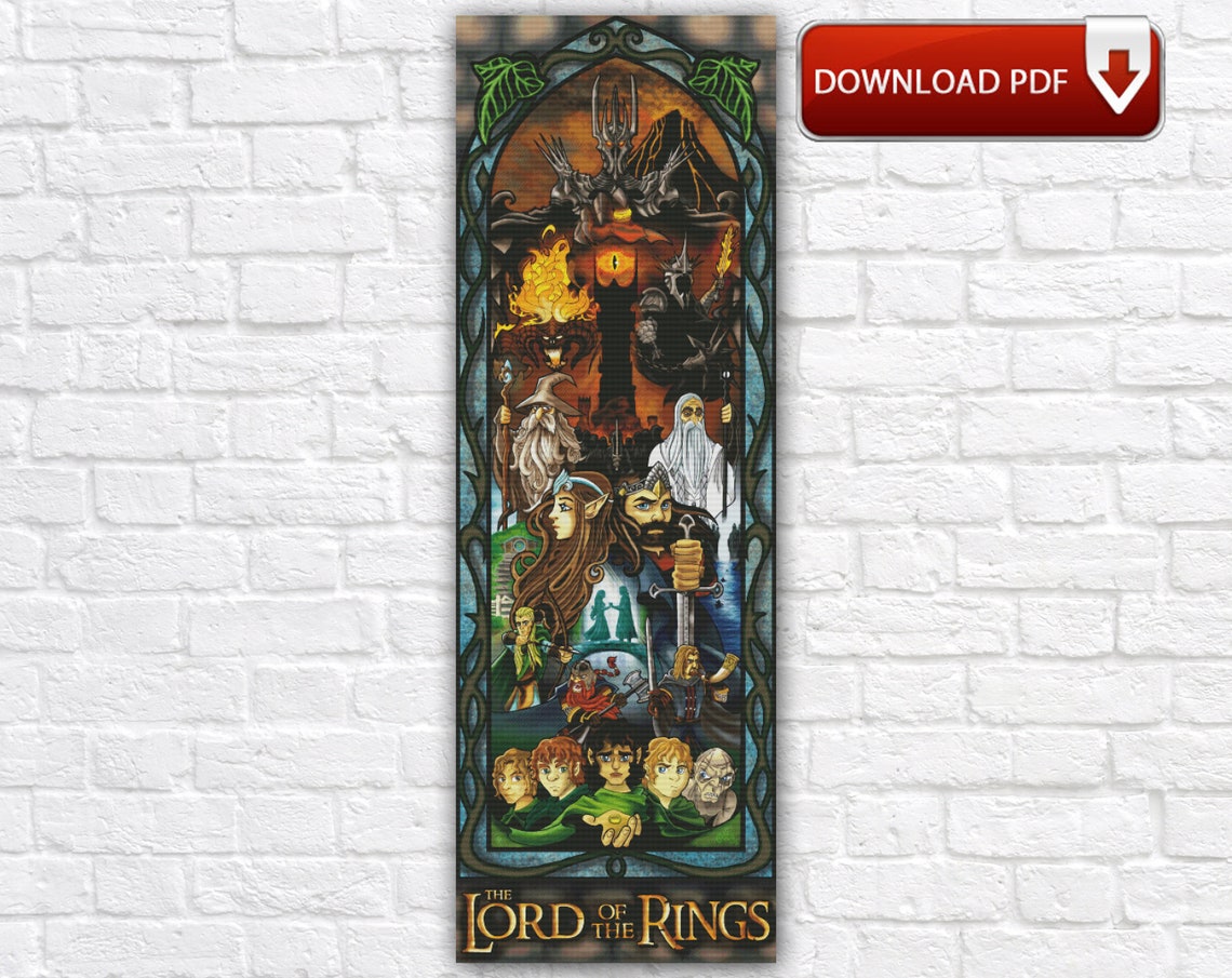 Lord of the Rings Cross Stitch Pattern / Hobbit Cross Stitch Pattern ...