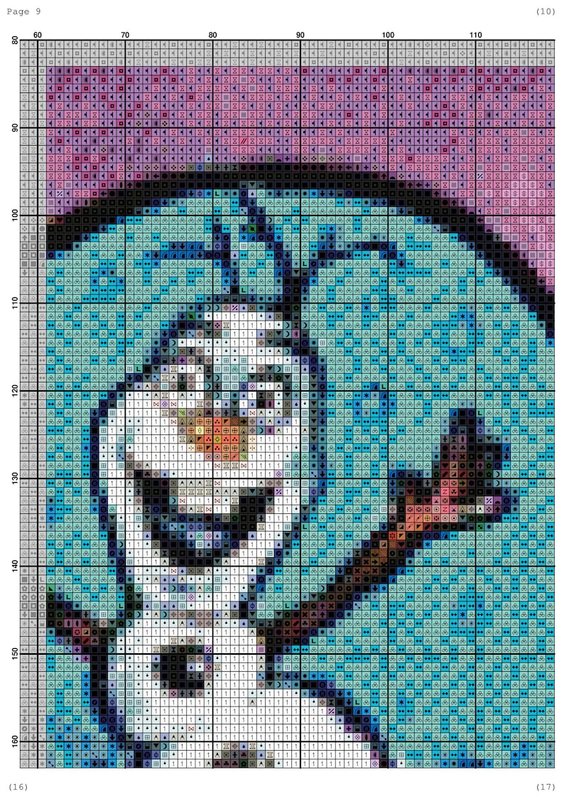 Minnie Mouse Cross Stitch Pattern / Cartoon Cross Stitch Pattern ...